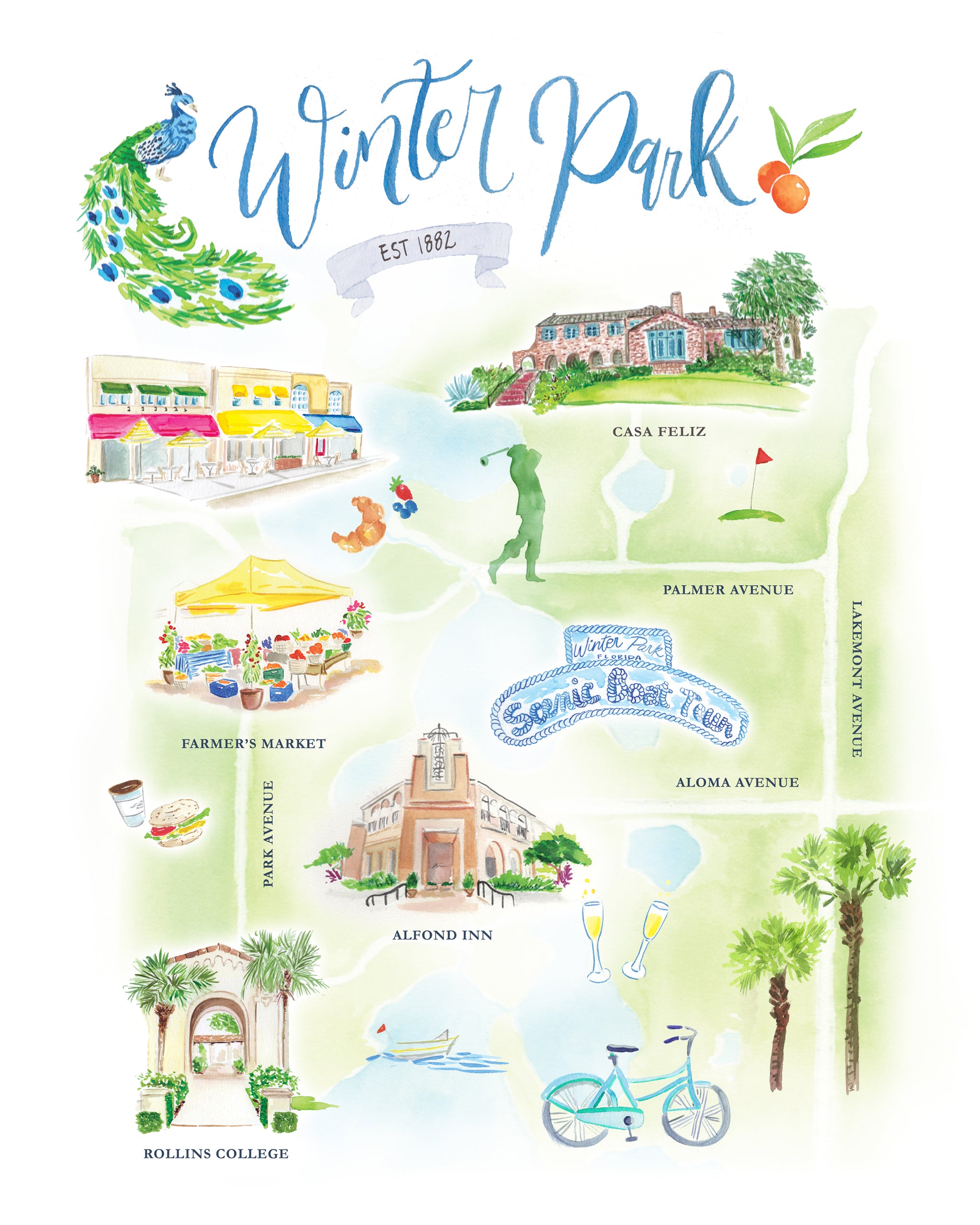 Winter Park Map Print – KM Studio